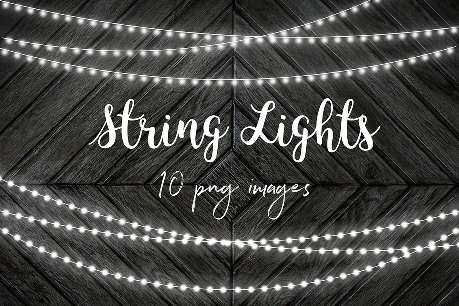 White String Lights Clip Art, Fairy Lights Overlays, Party Lights, Png ...