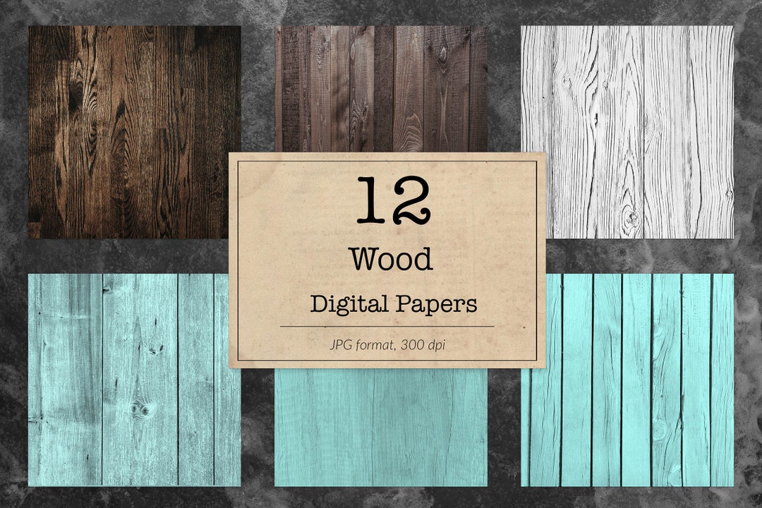 Teal Wood Digital Paper, Rustic Wood Textures, Teal Distressed Wood ...
