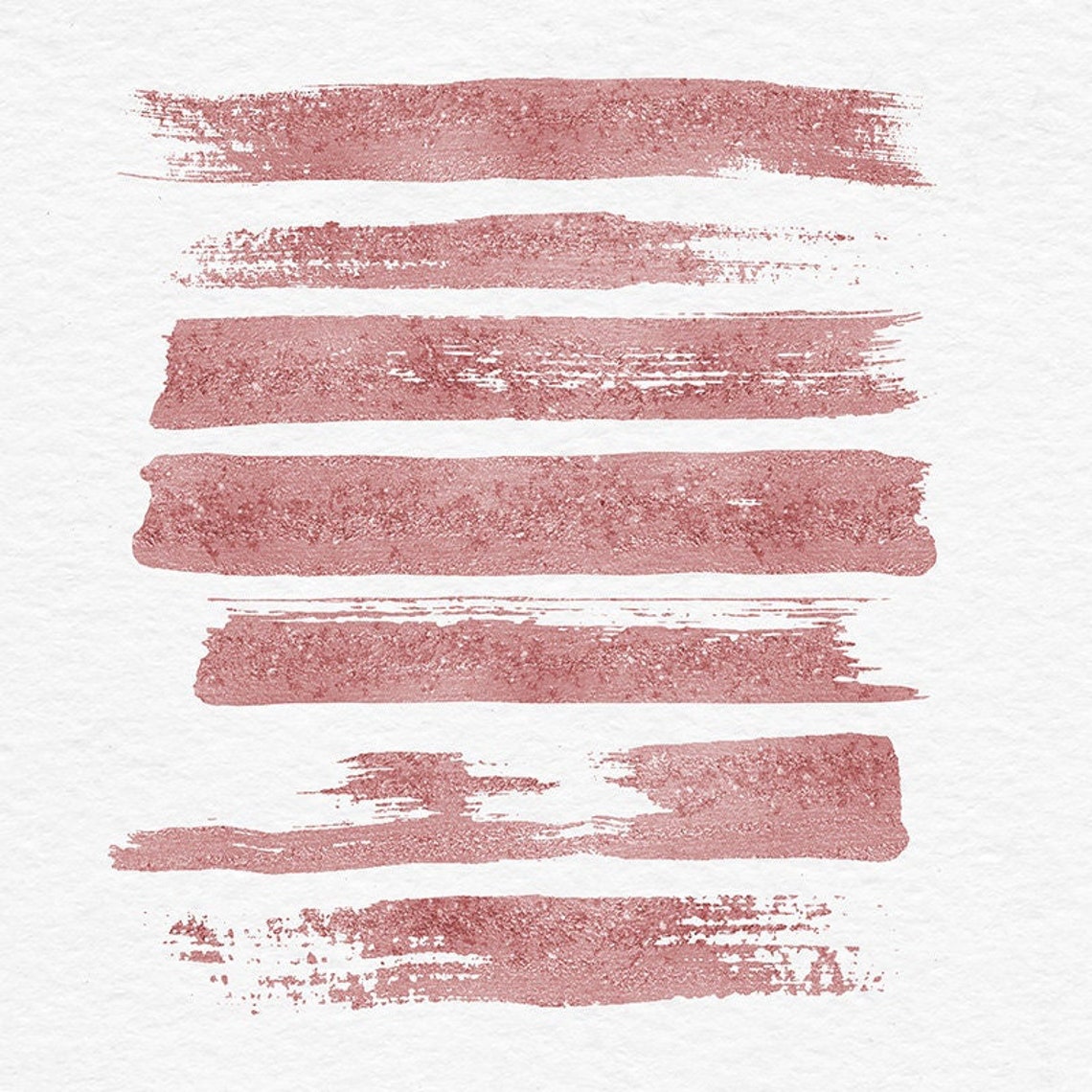 Rose Gold Brush Strokes Diy Clip Art Hand Painted Overlays - Etsy