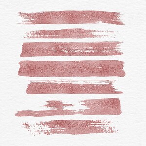 Rose Gold Brush Strokes Diy Clip Art Hand Painted Overlays Brush ...