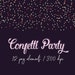 Confetti Borders Clip Art, Colorful Confetti Borders for Personal and ...