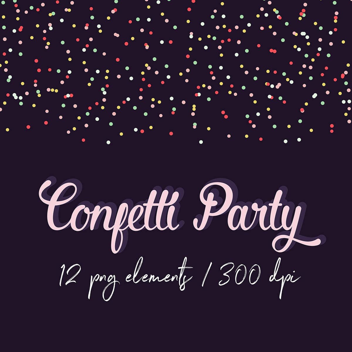 Confetti Borders Clip Art Colorful Confetti Borders for - Etsy