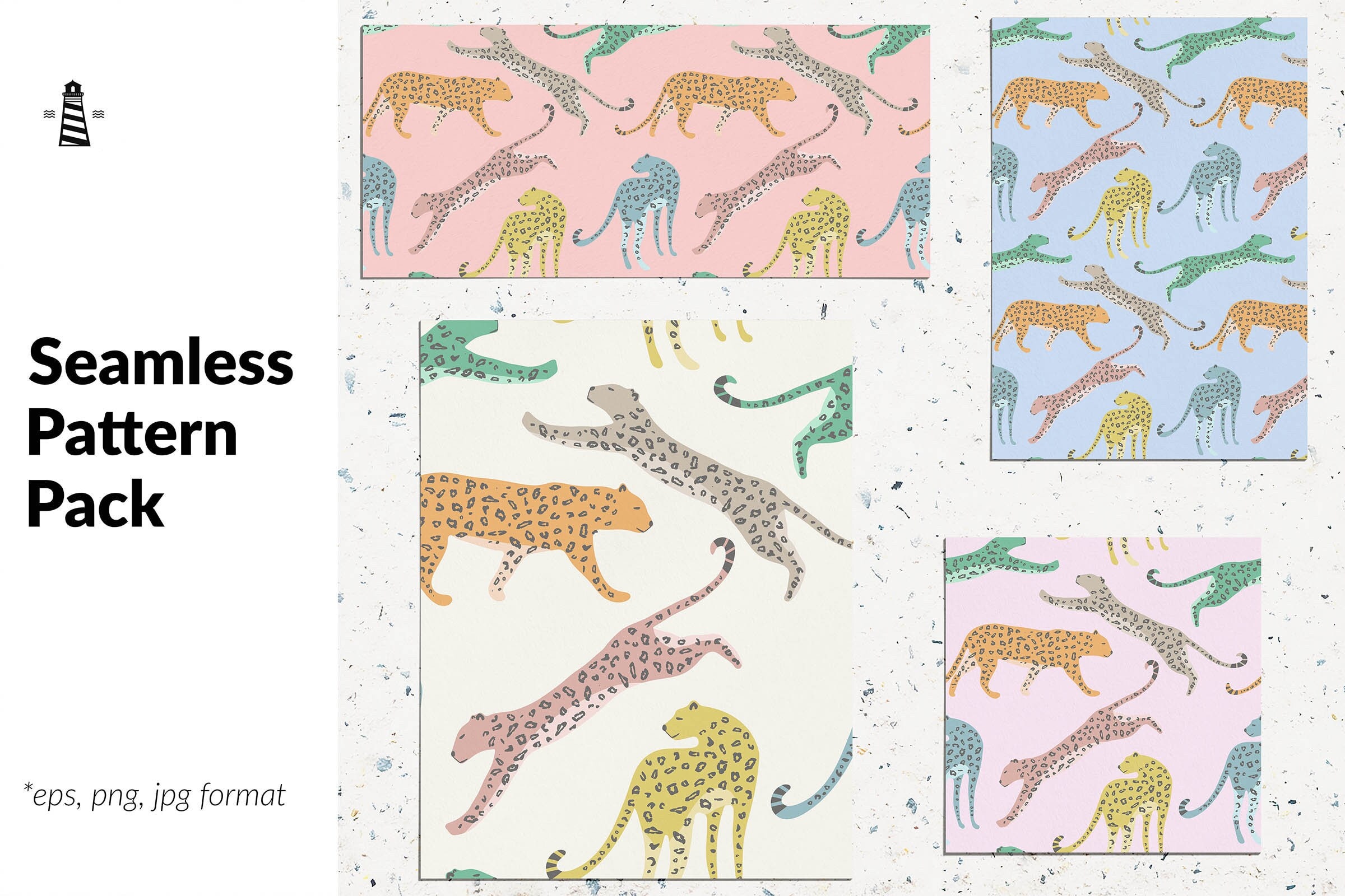 Rainbow Leopard Digital Paper, Seamless Patterns, Wild Vector ...