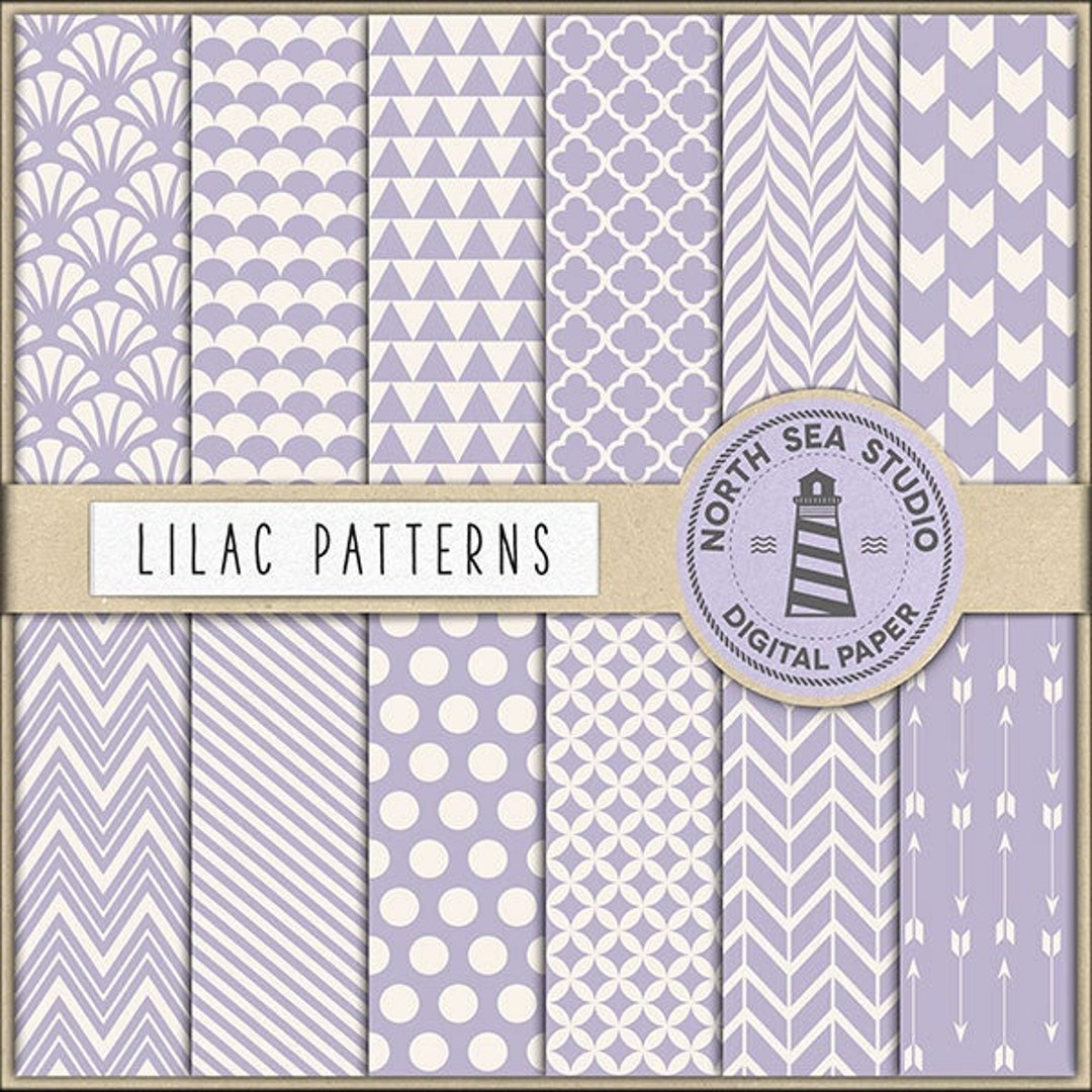 Lilac Digital Paper, Lilac Patterns, Violet Backgrounds, Instagram Post ...