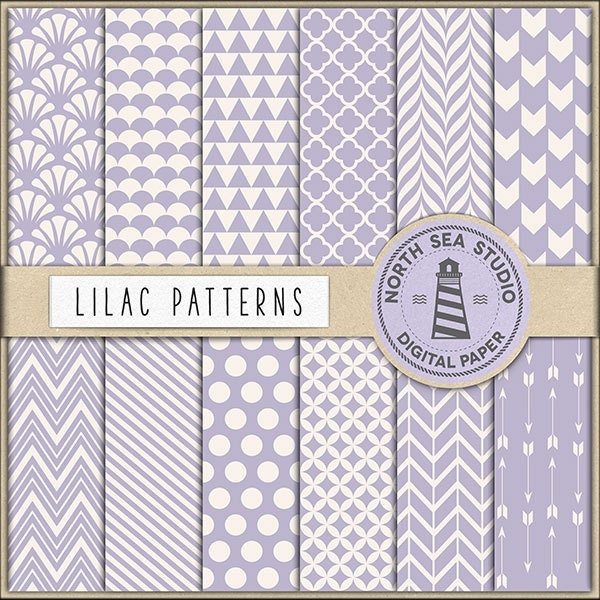 Lilac Digital Paper Lilac Patterns Violet Backgrounds - Etsy