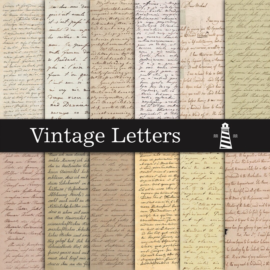 Old Letters Digital Paper, Vintage Handwriting Letters, Antique ...