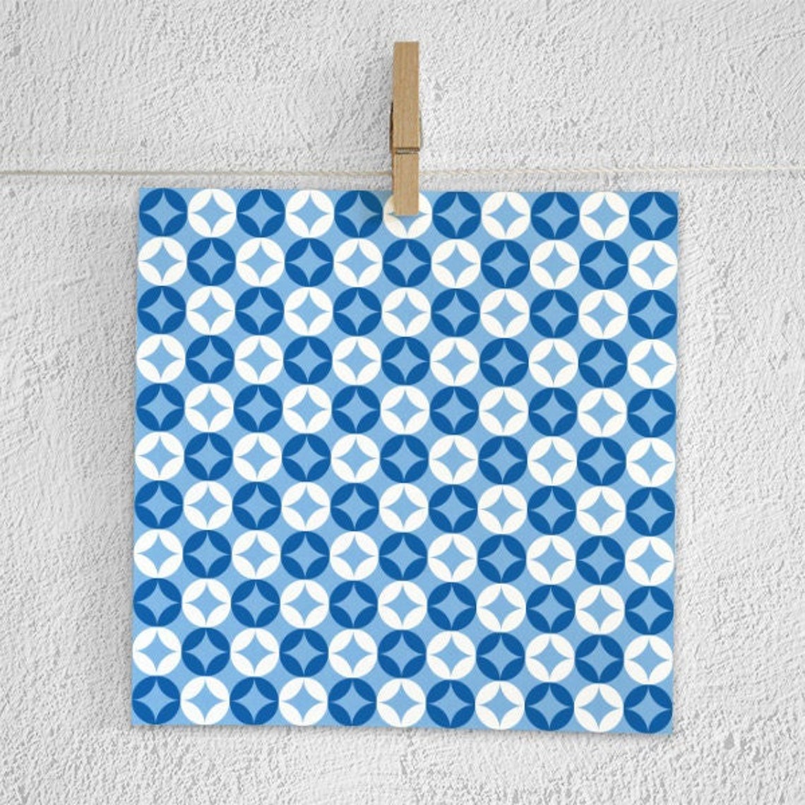Blue Digital Paper Blue Patterns Chevron Polkadot Stripes - Etsy