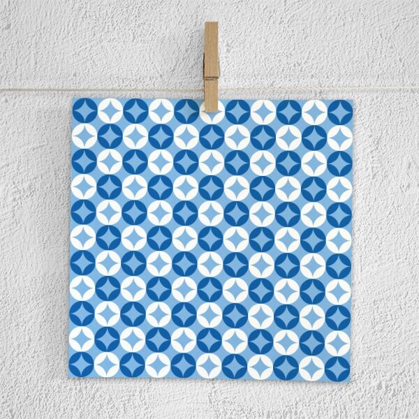 Blue Digital Paper, Blue Patterns, Chevron, Polkadot, Stripes ...