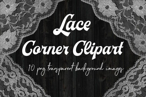 Silver Corner Borders Lace Corners Silver Lace Clipart - Etsy