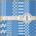 Blue Digital Paper, Blue Patterns, Chevron, Polkadot, Stripes ...