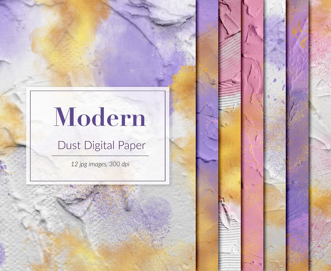 Gold Dust & Powder Digital Paper, Abstract Paint, Texture Pack ...