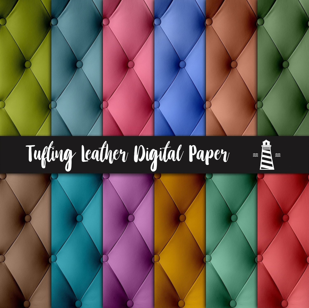 Tufted Digital Paper, Upholstery Leather Backgrounds, Tufted Textures ...