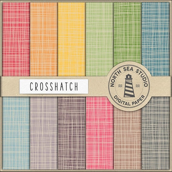Crosshatch Digital Paper Colorful Crosshatch Paper Linen - Etsy