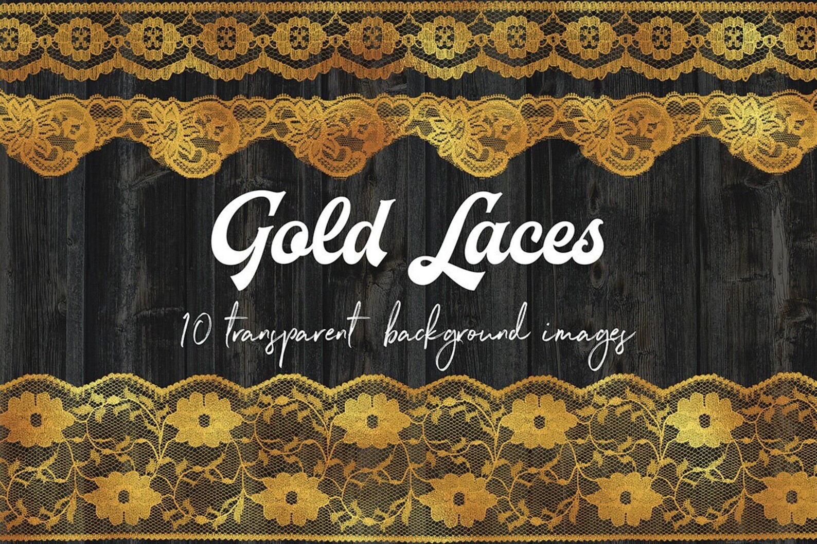 Gold Lace Borders Clipart Gold Floral Lace Borders Wedding - Etsy