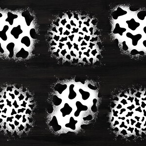 Distressed Cow Print Patches, Sublimation Design, Cowhide Print Png ...