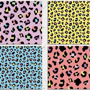 Digital Paper With Leopard Skin, Endless Colorful Backgrounds, Abstract ...