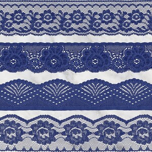 Navy Lace Borders Clipart, Floral Lace Borders, Wedding Digital Borders ...