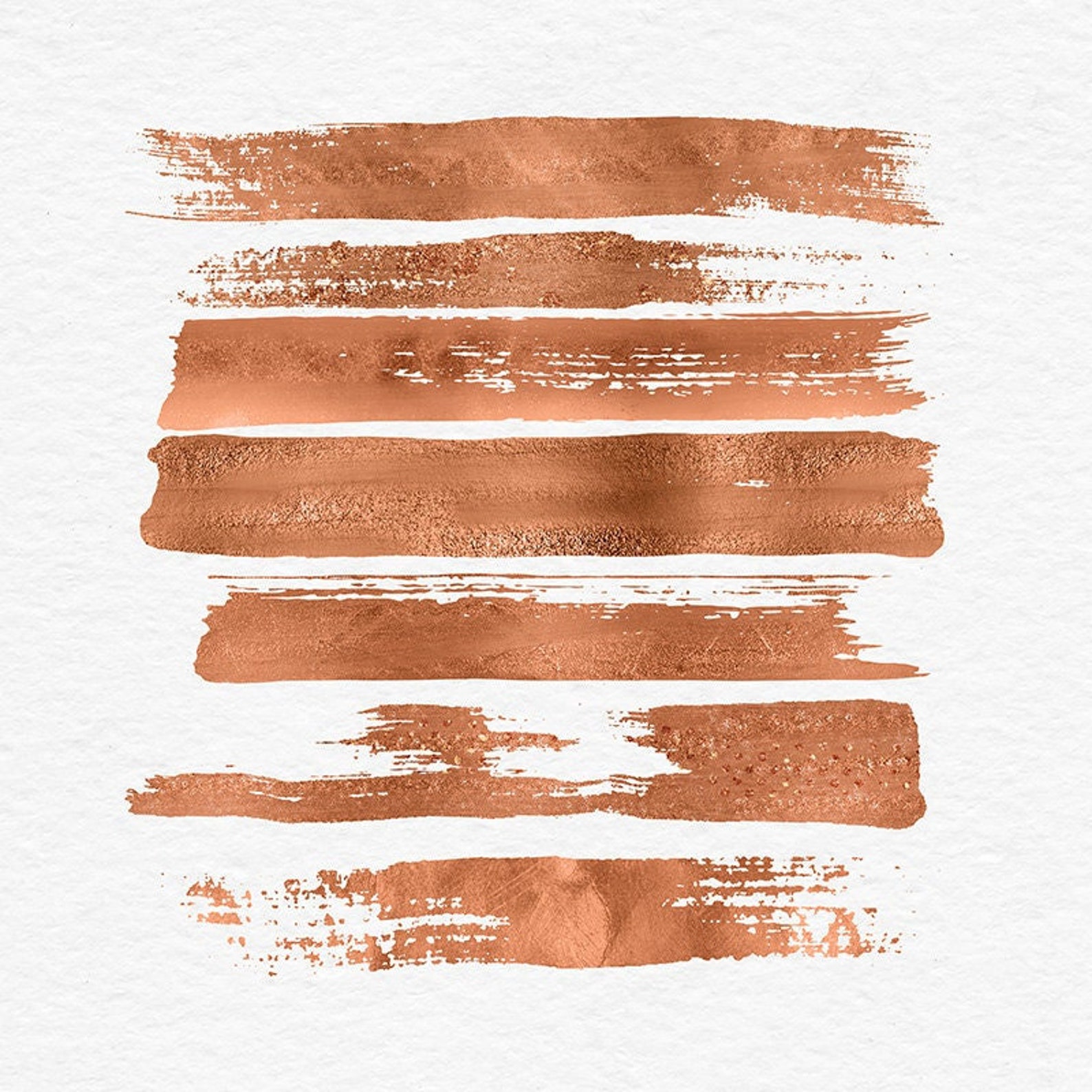 Brush Stroke Clipart Copper Digital Clipart Copper - Etsy