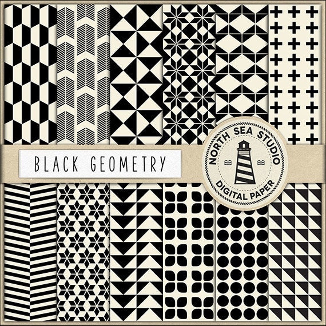 Clean Shapes Geometric Digital Paper Geometric Paper Geometric Patterns ...