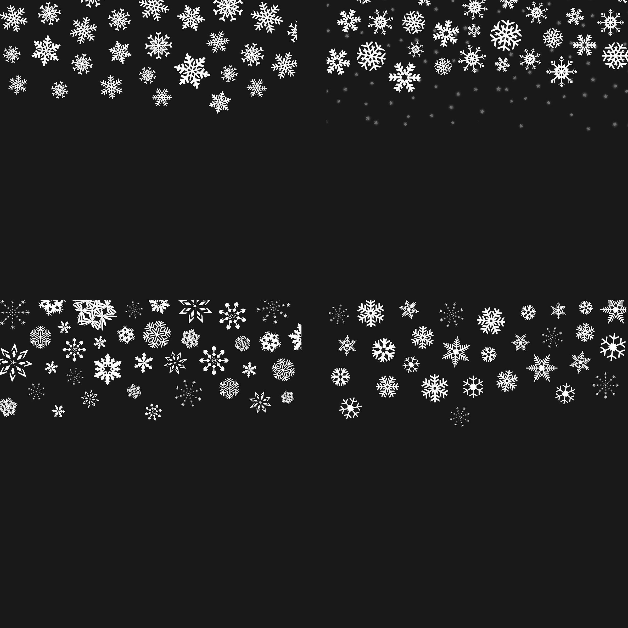 Snow Digital Borders, Winter Frames, Falling Snowflakes, Winter Overlay ...