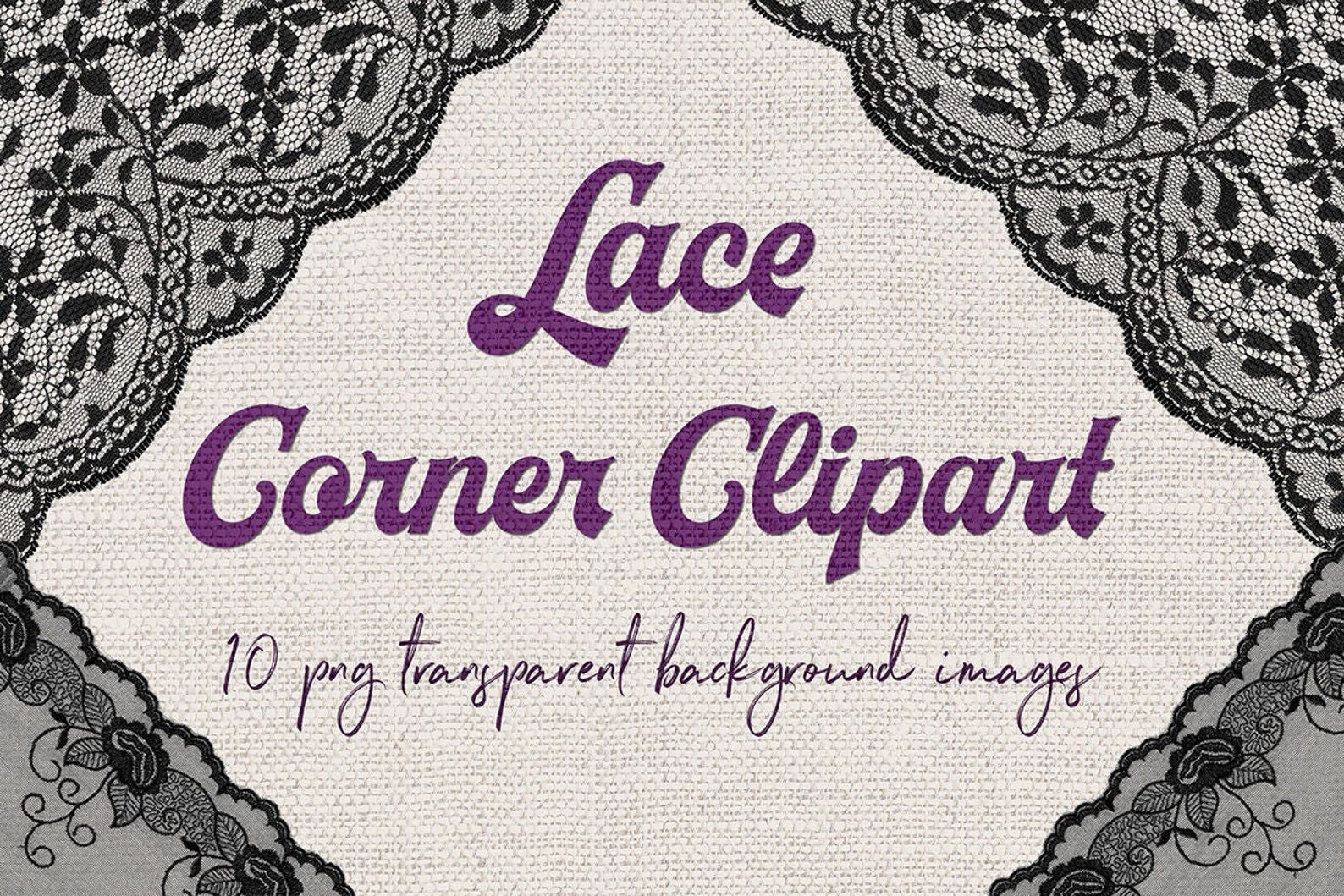 Lace Corner Clip Art, Black Corner Borders, Black Lace Clipart, Border ...
