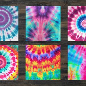 Tie Dye Digital Paper, Tie Dye Textures, Rainbow Printable Paper ...