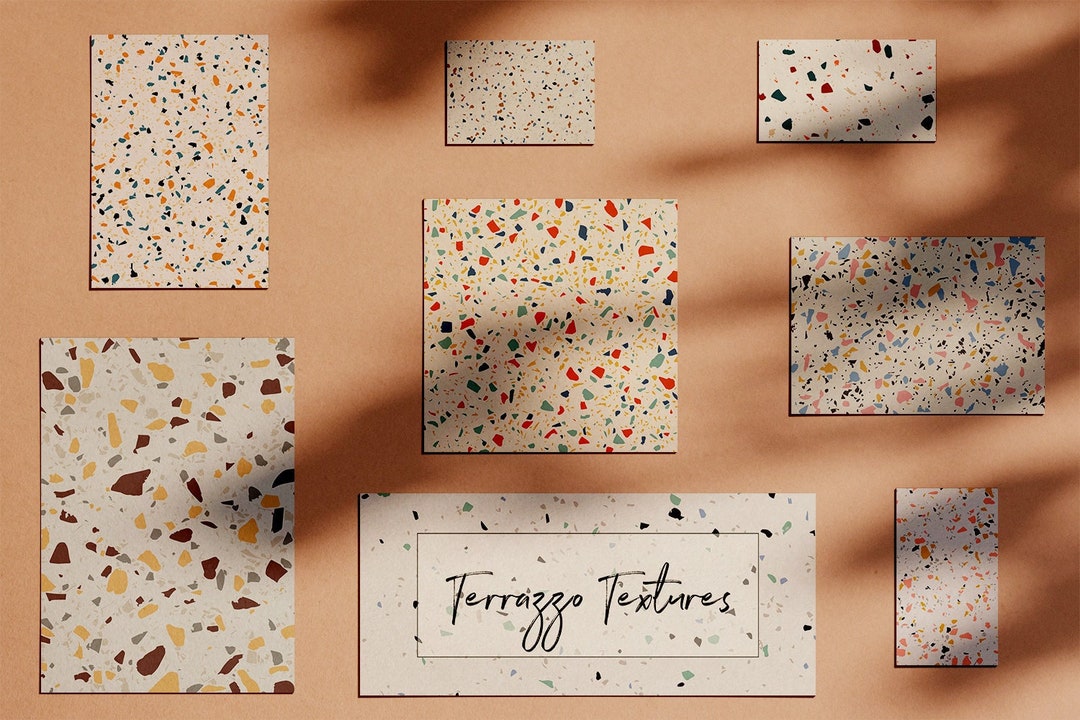 Terrazzo Texture Pack, Terrazzo Digital Paper, Colorful Mosaic ...