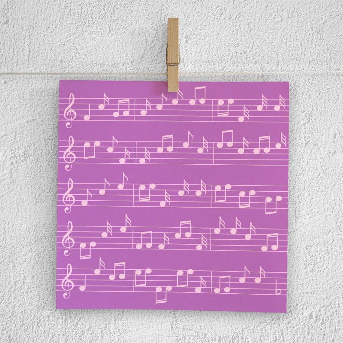 Musical Notes Paper Digital Paper Colorful Music Paper - Etsy