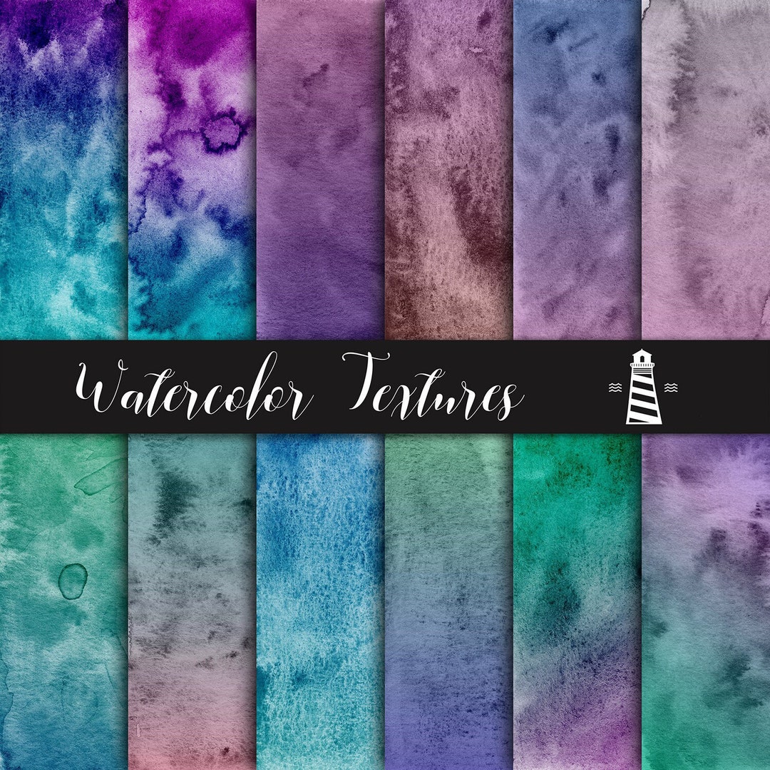 Mermaid Watercolor Textures, Mermaid Digital Paper, Mermaid Gradients ...