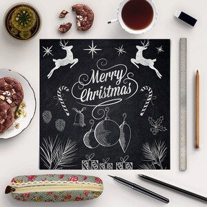 Chalkboard Christmas Clipart, Christmas Clip Art, Chalkboard Xmas ...