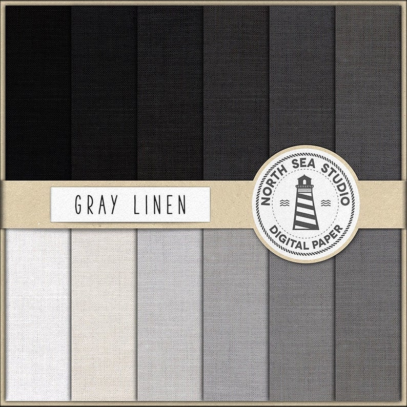 Gray Linen Scrapbook Papers Shades Grey Linen Digital Paper - Etsy