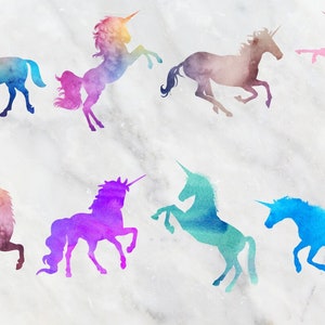 Magical Unicorn, Watercolor Unicorn Graphics, Magical Unicorn Clipart ...