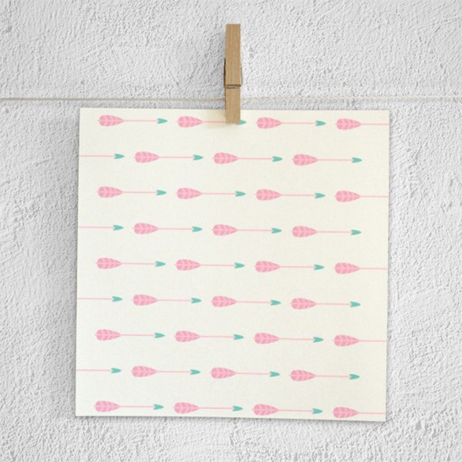 Arrows Digital Paper Pink and Mint Arrow Paper Tribal Background Arrow ...