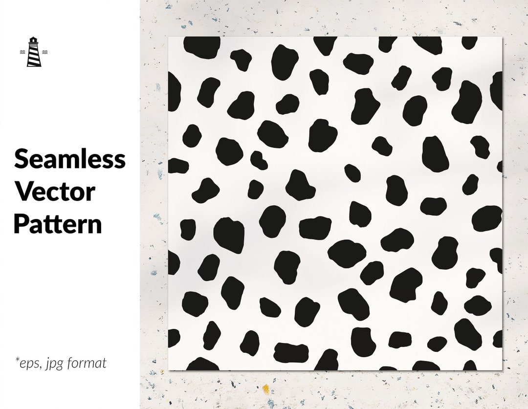 Dalmatian Spot Print. Tumbler Design. Vector Seamless Pattern With Dog ...