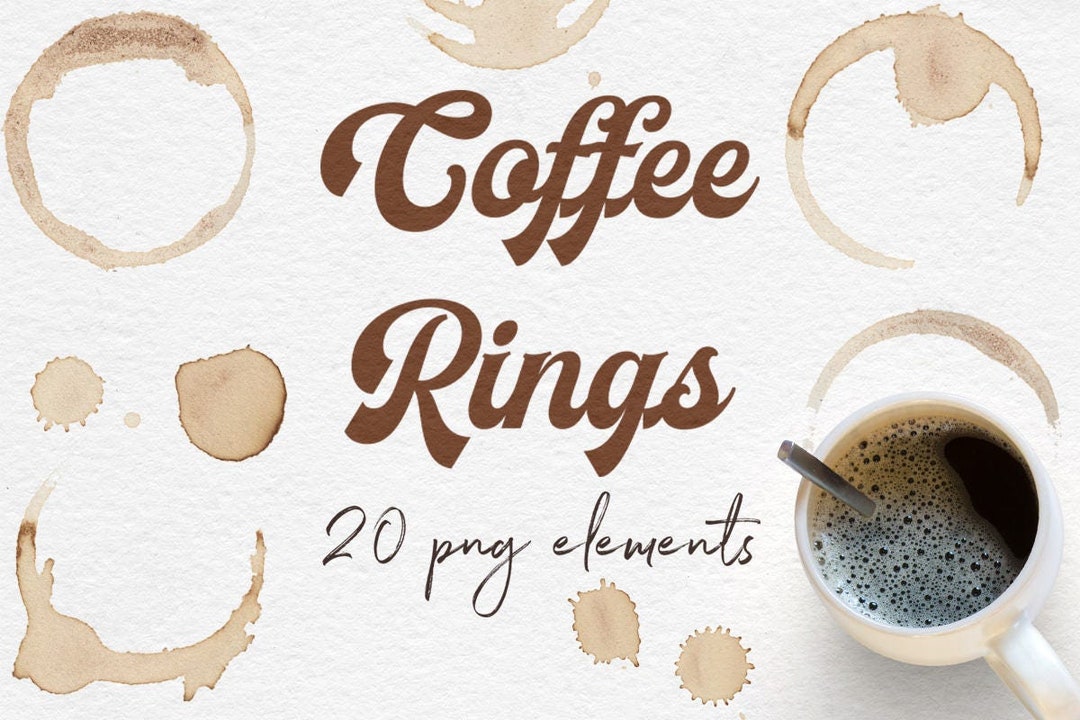 Coffee Rings Clipart, Coffee Stains, Brown Coffee Splatters, Coffee ...