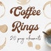 Coffee Rings Clipart, Coffee Stains, Brown Coffee Splatters, Coffee ...