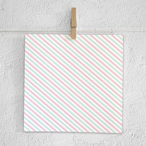 Mint and Pink Digital Paper Pack | Scrapbook Paper | Printable ...