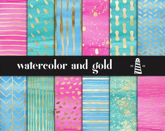Watercolor Digital Paper Watercolor Backgrounds Pastel - Etsy