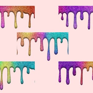 Glitter Dripping Overlays, Dripping Glitter Clipart, Rainbow Glitter ...