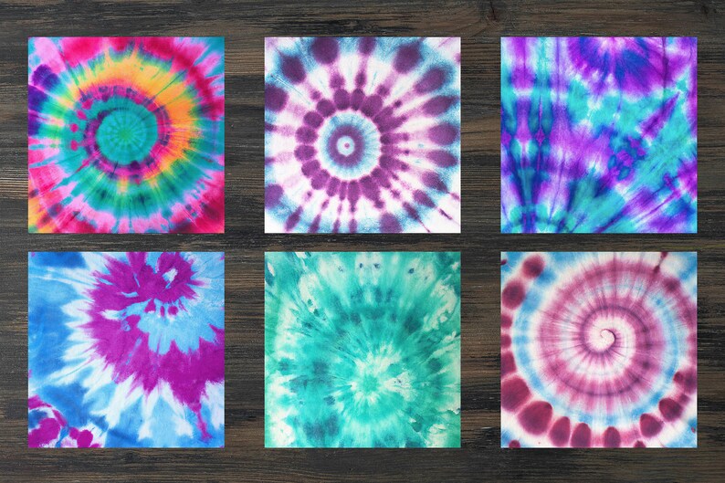 Tie Dye Digital Paper Tie Dye Textures Rainbow Printable - Etsy