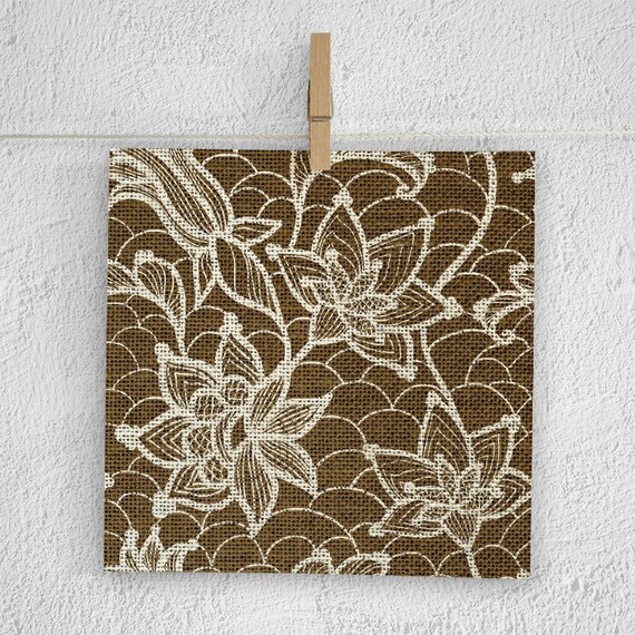 Burlap Lace Wallpaper Background Burlap Lace Stock Illustrations