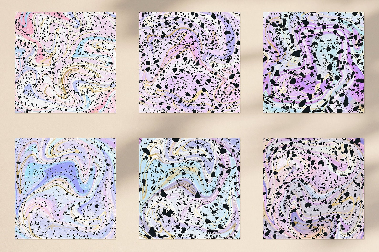 Terrazzo Texture Pack Terrazzo Digital Papers Modern Stone | Etsy