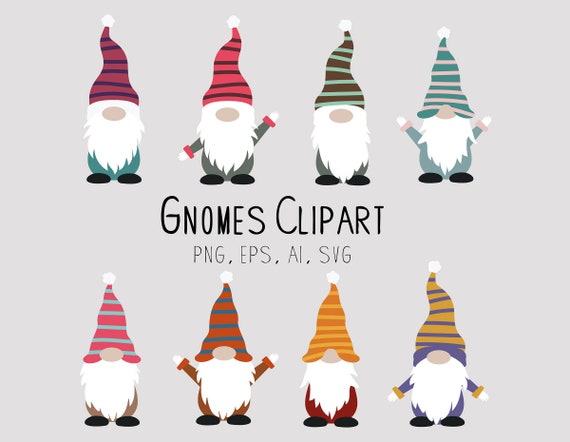 Gnome Clipart Garden Gnomes Clipart Gnome Png and Svg Cut - Etsy