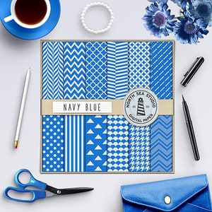 Blue Digital Paper Blue Paper Blue Backgrounds Digital Scrapbooking 12 ...