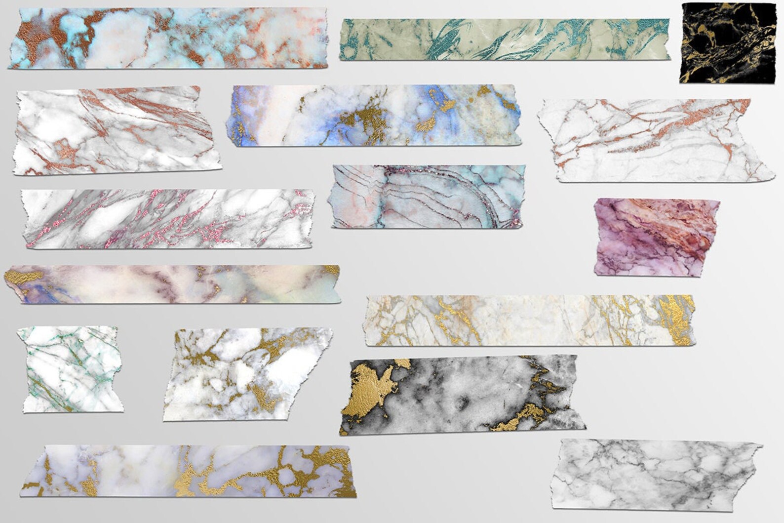 Marble Washi Tape Clipart Marble Textures Washi Clipart - Etsy