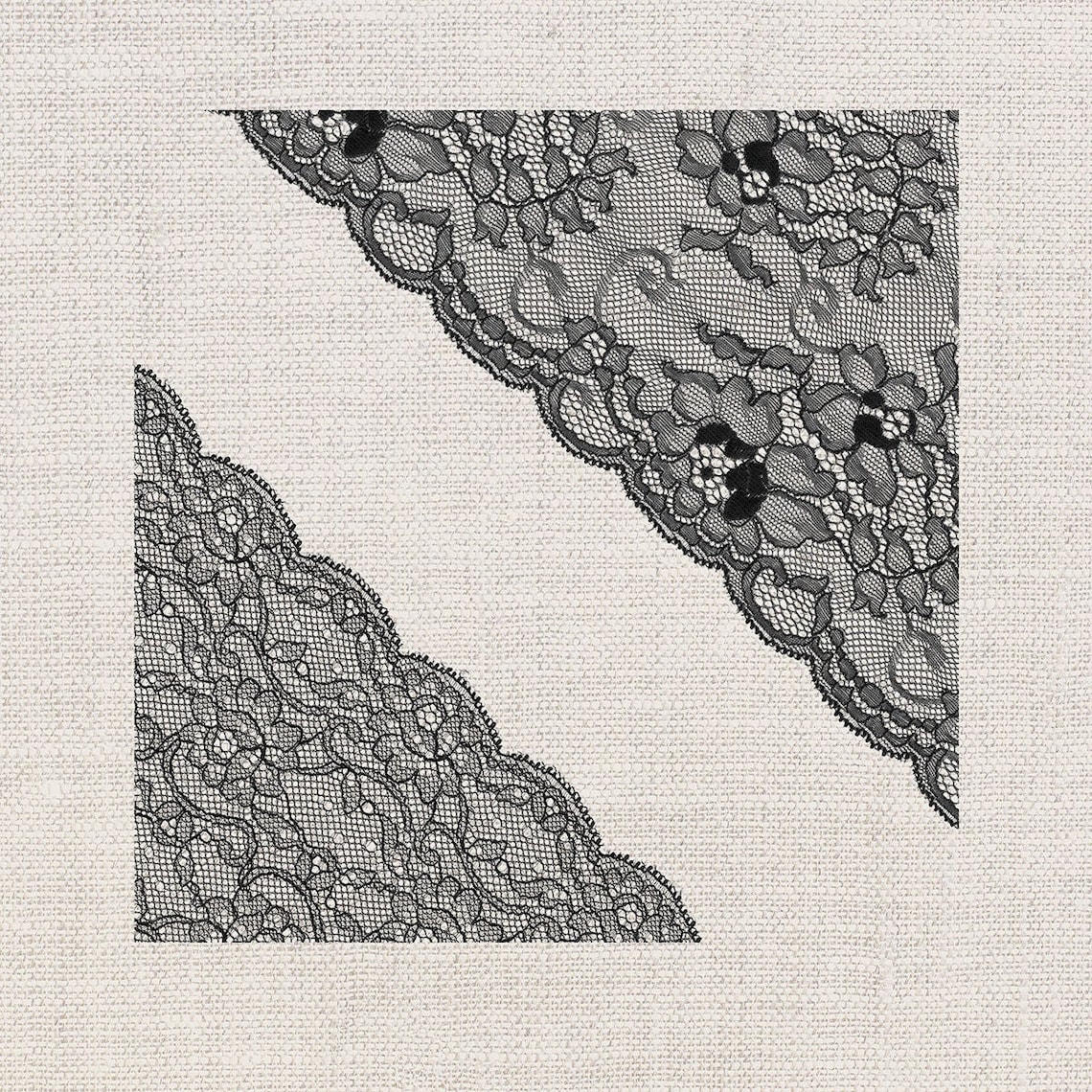 Lace Corner Clip Art Black Corner Borders Black Lace - Etsy