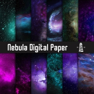 Galaxy Digital Paper, Cosmic Backgrounds, Nebula Papers, Night Sky ...