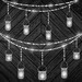 Hanging Lights With Mason Jars, Bokeh String Lights Clipart, Sparkle ...