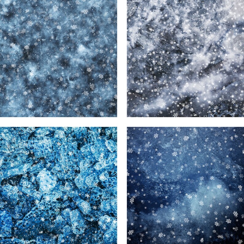 Frozen Digital Paper Witner Backgrounds Frozen Theme Ice - Etsy