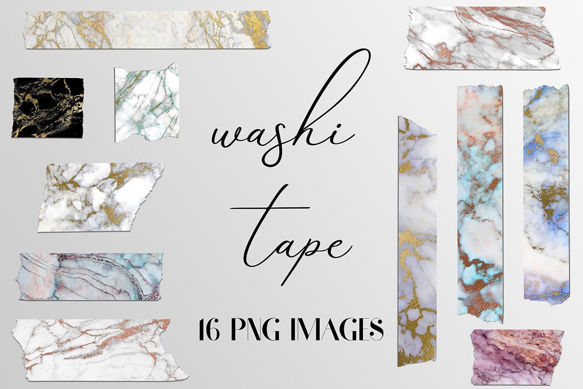 Marble Washi Tape Clipart Marble Textures Washi Clipart - Etsy